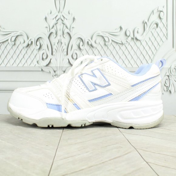 New Balance | Shoes | New Balance 49 White Blue Leather Lace Up Sneaker ...